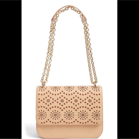 Bags | Elegant Tan Chain Strap Bag | Poshmark